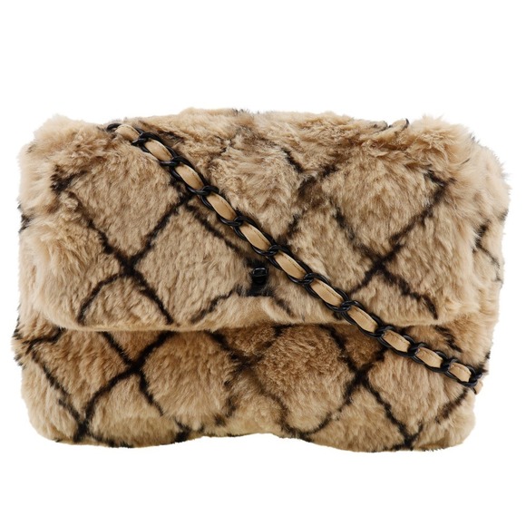CHANEL | Bags | Chanel Chain Shoulder Bag Matelasse Rabbit Fur X ...